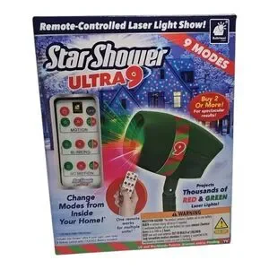 Party Supplies | Star Shower Ultra 9 With Remote Holiday Laser Light ...